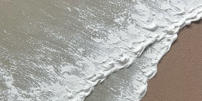 Large Wall Art Abstract Ocean Painting 3D Ocean Texture - Etsy