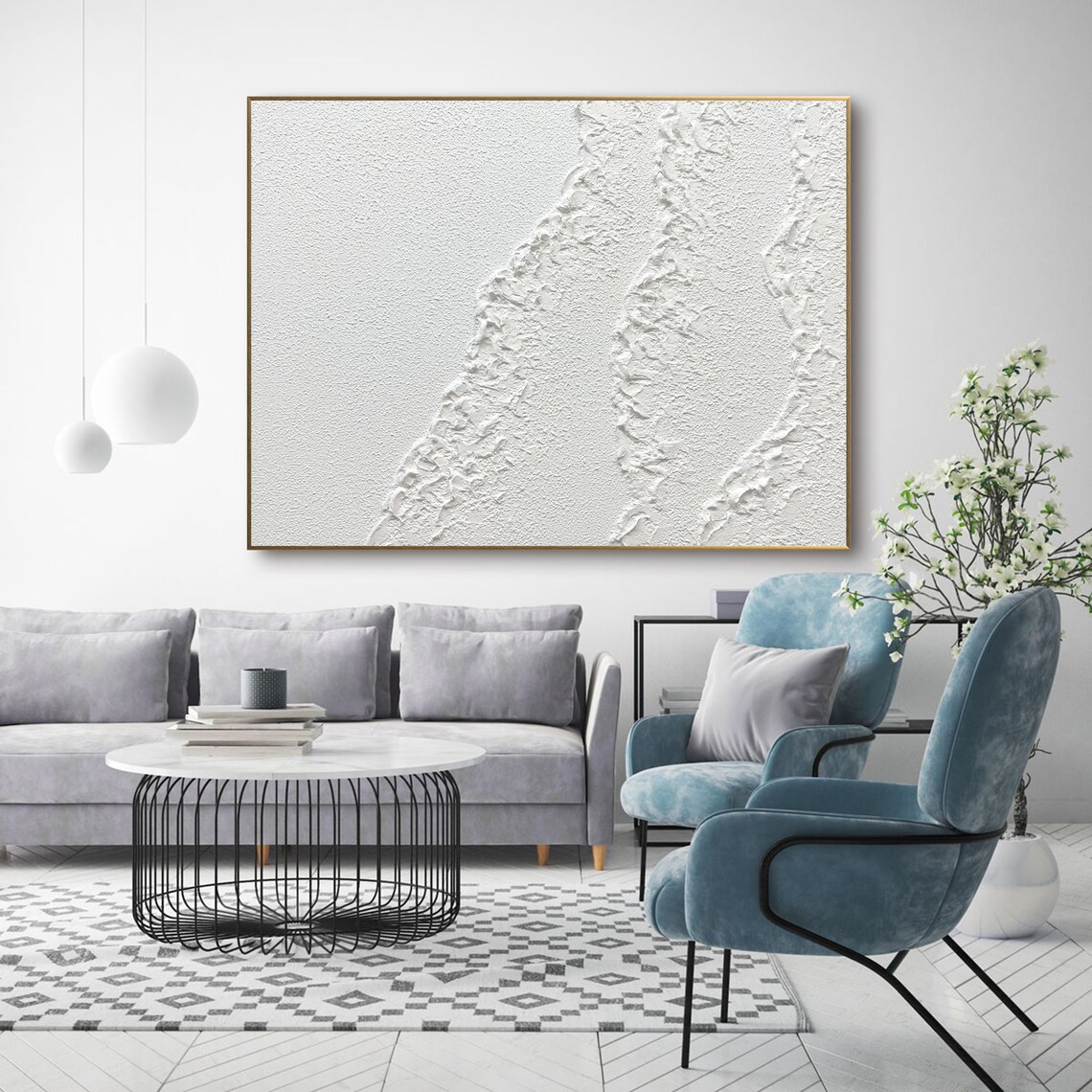 White Abstract Wall Art White Textured Wall Art White Abstract - Etsy