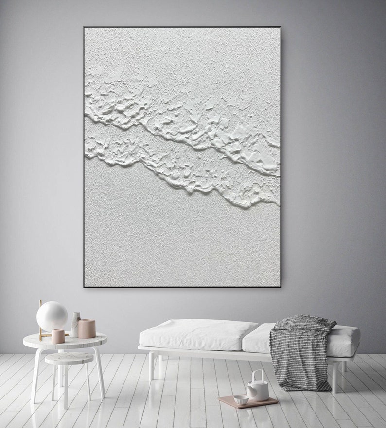 White Abstract Wall Art White Textured Wall Art White Abstract - Etsy
