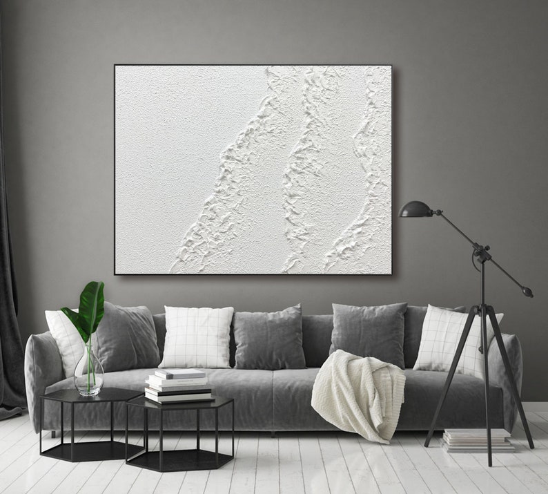 White Abstract Wall Art White Textured Wall Art White Abstract - Etsy