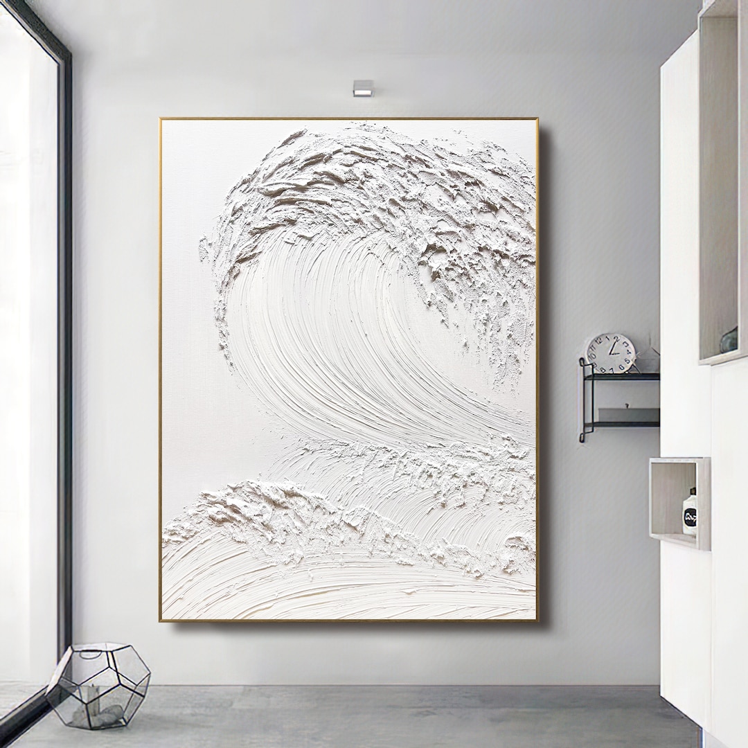 White Abstract Wall Art White Textured Wall Art White Abstract Art ...