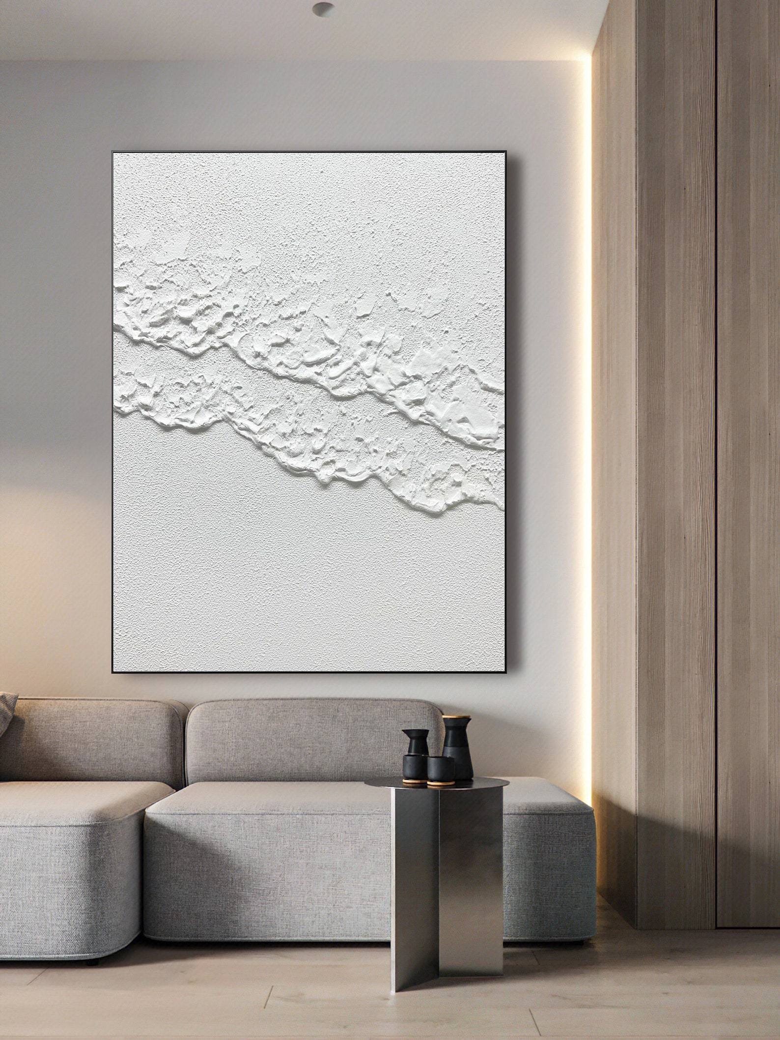 White Abstract Wall Art White Textured Wall Art White Abstract - Etsy