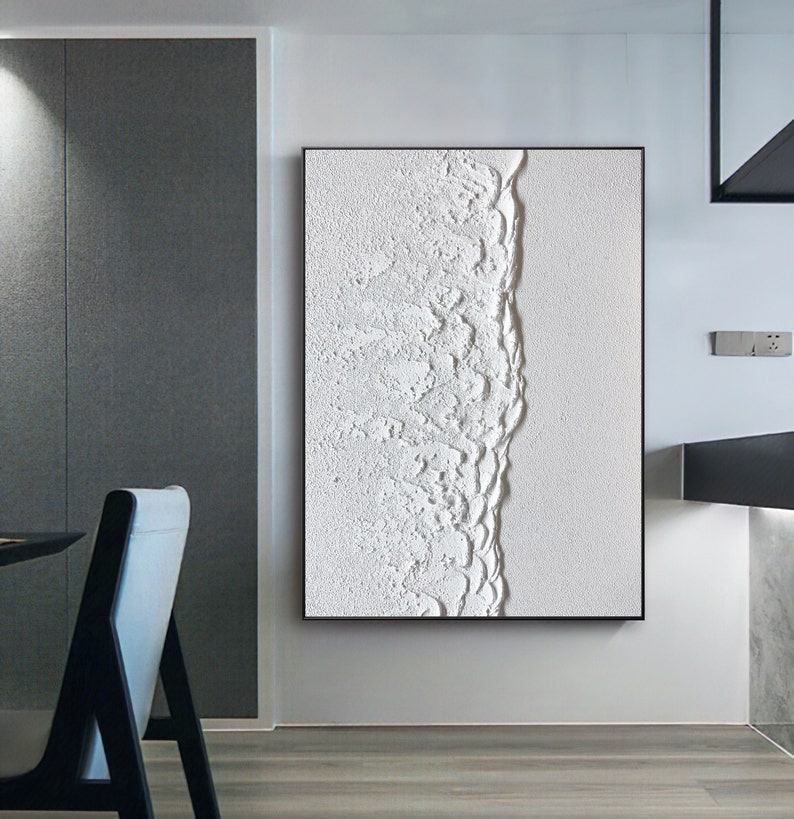 White Abstract Wall Art White Textured Wall Art White Abstract - Etsy