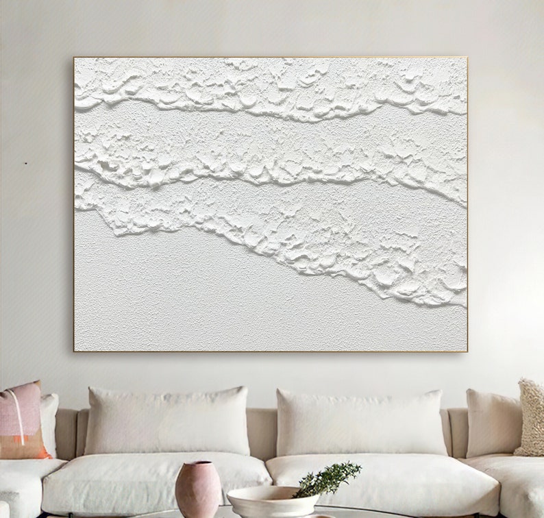 White Abstract Wall Art White Textured Wall Art White Abstract - Etsy