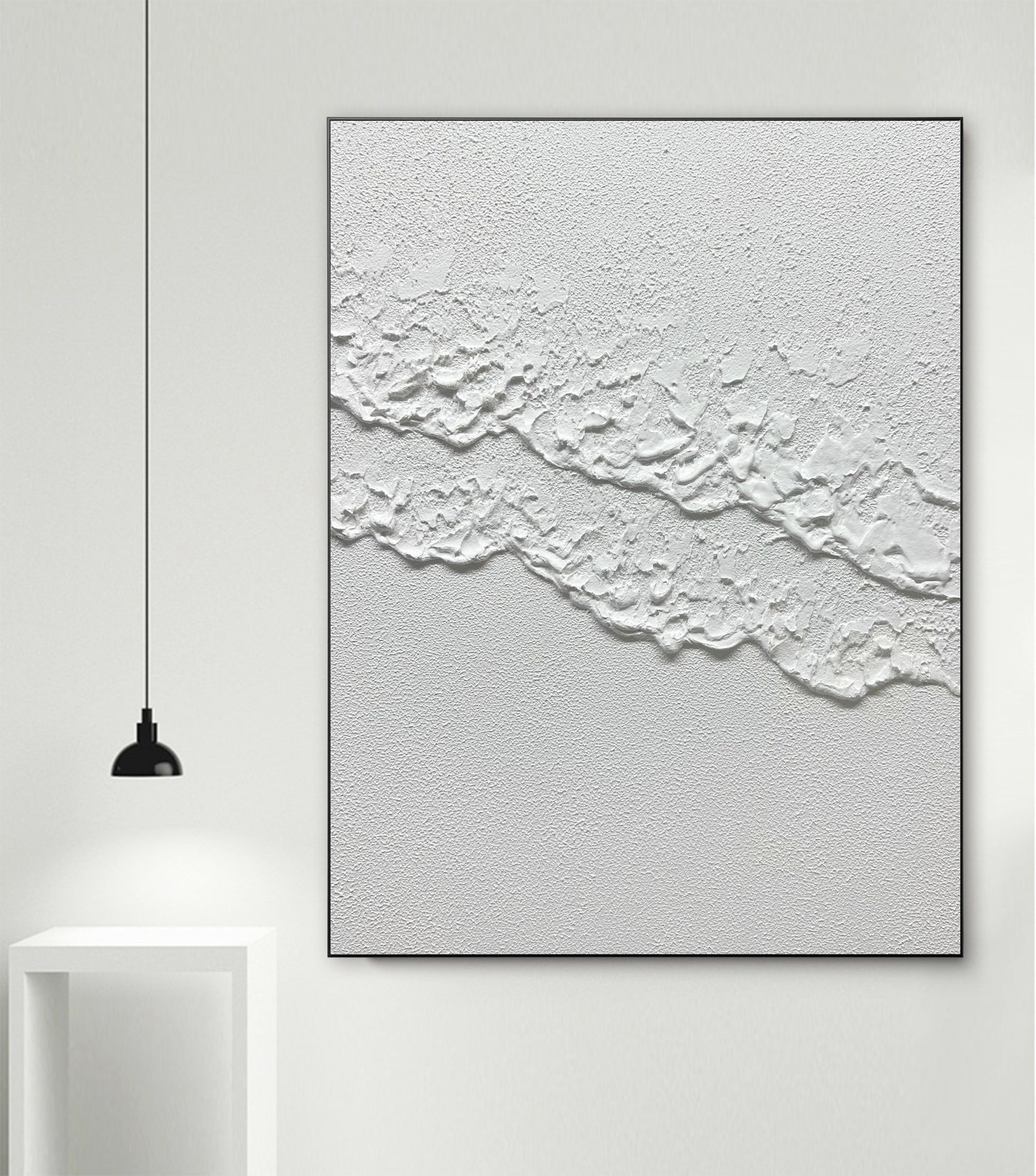 White Abstract Wall Art White Textured Wall Art White Abstract - Etsy
