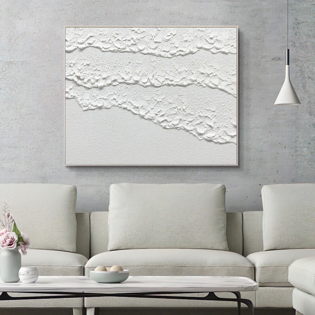 White Abstract Wall Art White Textured Wall Art White Abstract Art ...