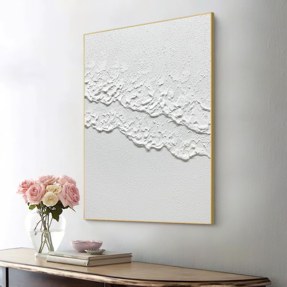 White Abstract Wall Art White Textured Wall Art White Abstract - Etsy