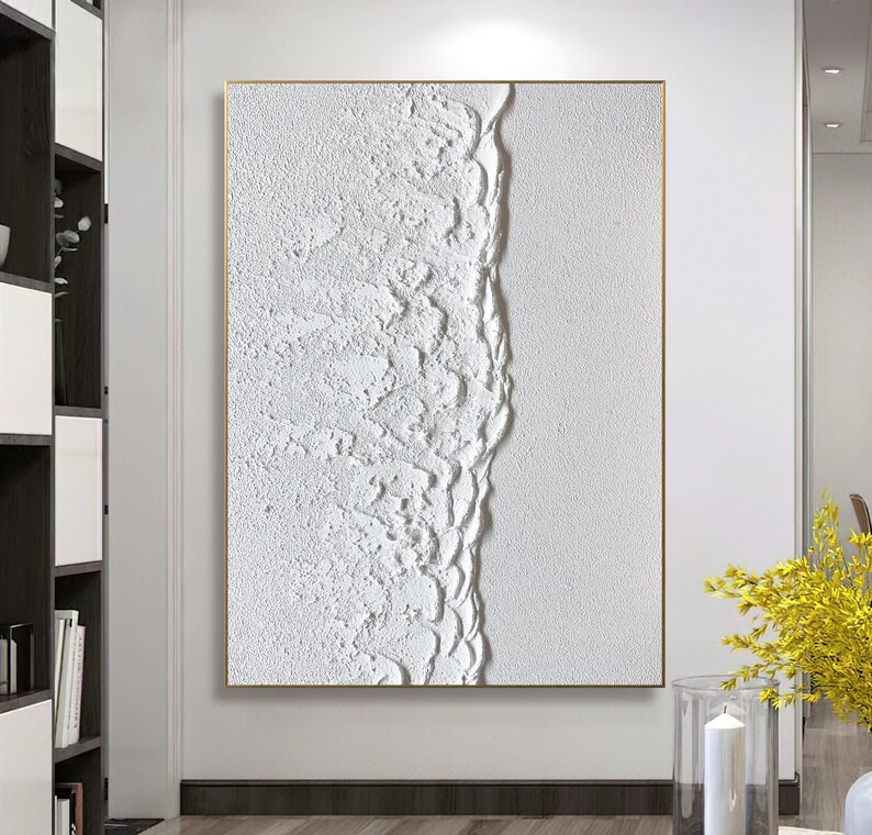 White Abstract Wall Art White Textured Wall Art White Abstract - Etsy
