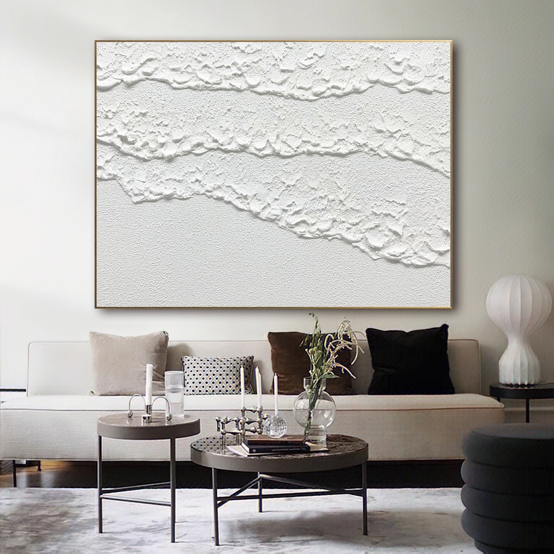 White Abstract Wall Art White Textured Wall Art White Abstract - Etsy