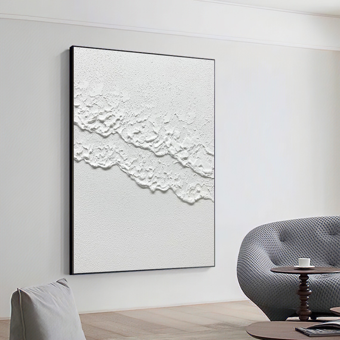 White Abstract Wall Art White Textured Wall Art White Abstract - Etsy