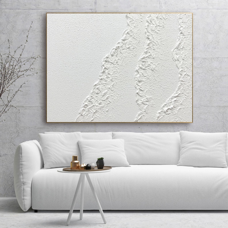 White Abstract Wall Art White Textured Wall Art White Abstract - Etsy