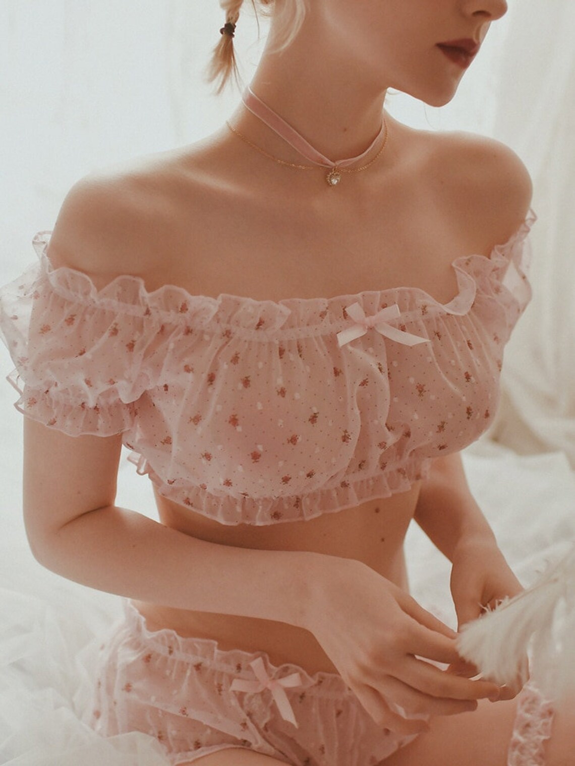 Sheer Vintage Romantic Lace Lingerie Nightgown Bridal Etsy