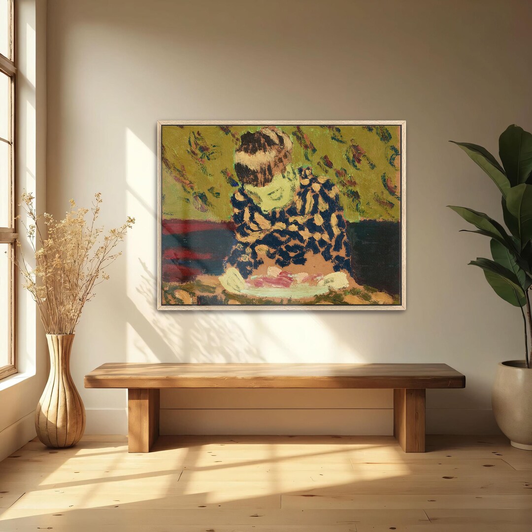 Framed Woman Portrait Canvas Print: Bohemian Entryway Wall Art - Etsy