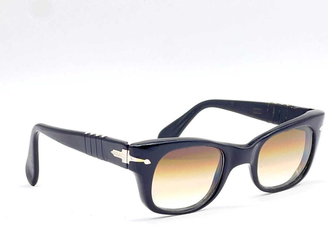PERSOL 6201 RATTI Meflecto Vintage Sunglasses Man's Frame Black Acetat ...
