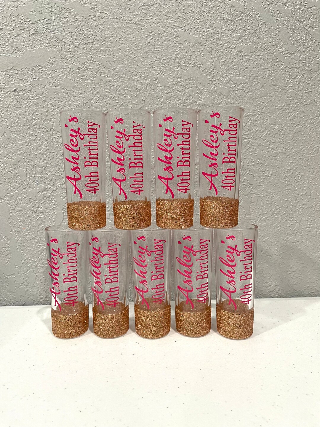 Personalized Shot Glasses, 40th Birthday, Birthday, Shot Glasses ...