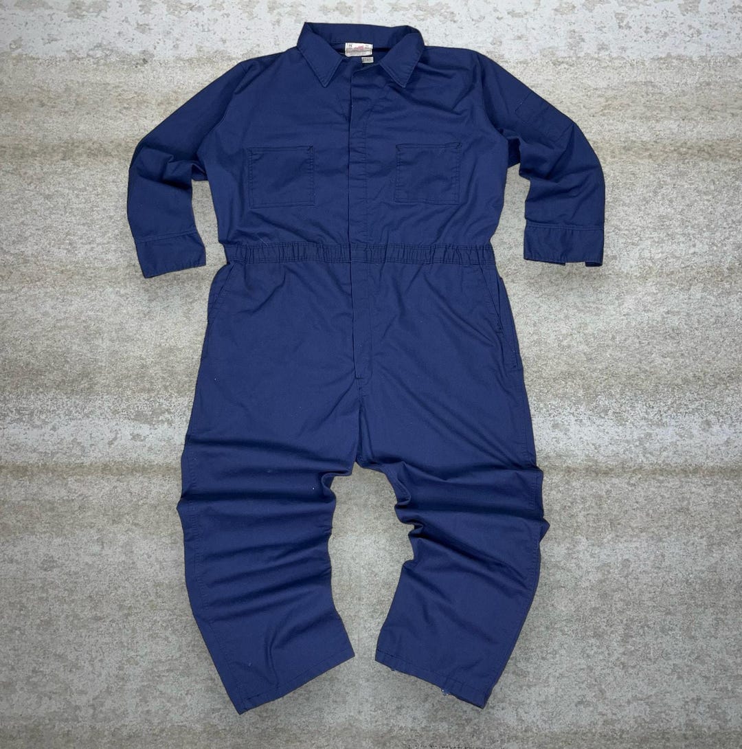 True Vintage Union Made in USA Coveralls 44x30 Navy Blue Cloth 70s - Etsy