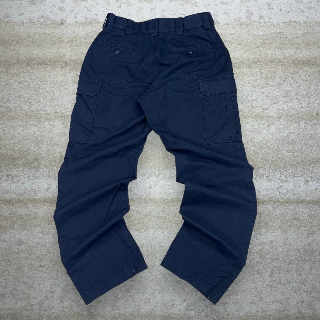 Vintage 5.11 Tactical Pants Navy Blue Baggy Fit Double Knees Cargos ...