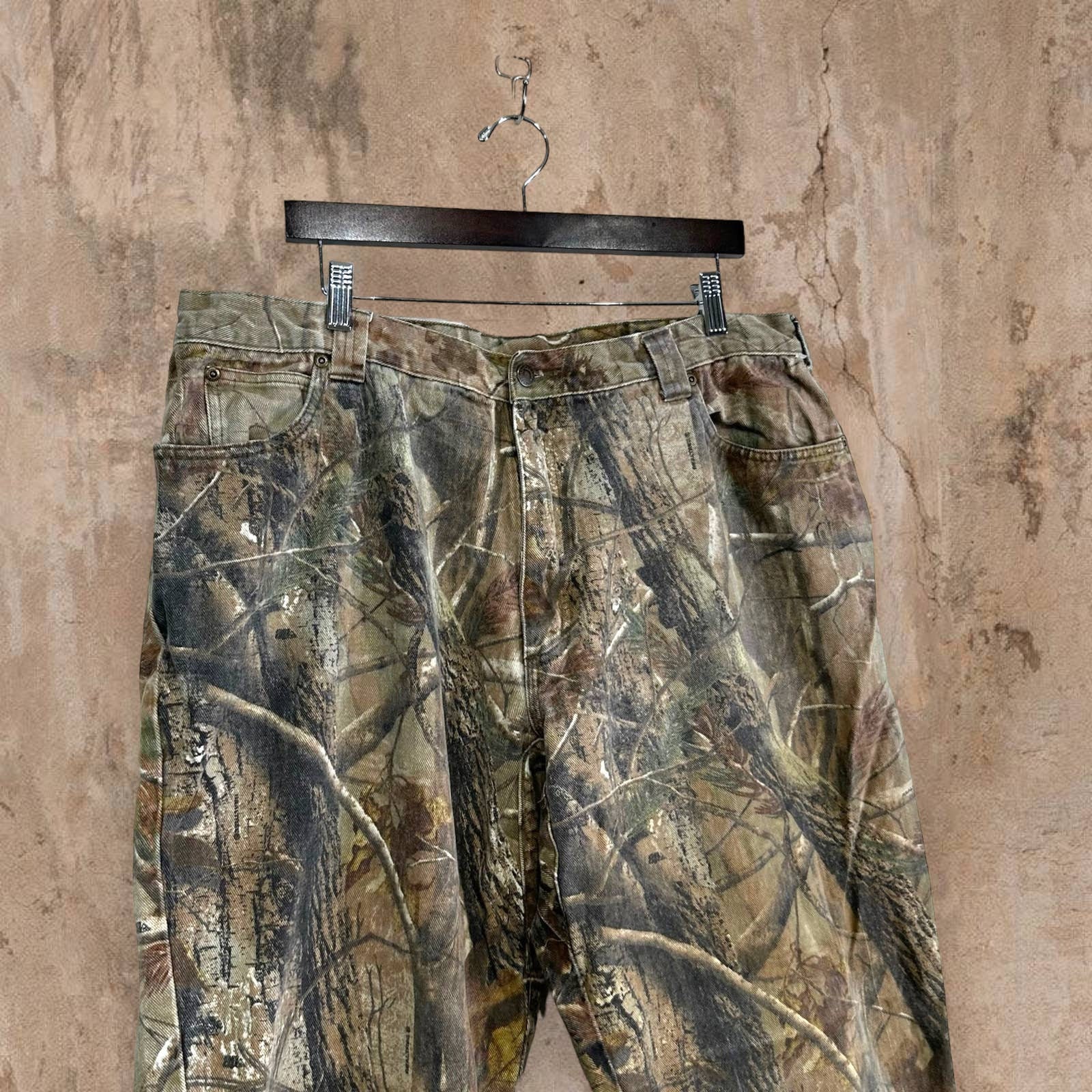 Vintage Cabelas Real Tree Hunting Camo Jeans Baggy Crazy Woodland ...