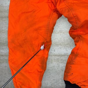 True Vintage Snow Pants Neon Orange Baggy Fit Cuffed Insulated Medium ...