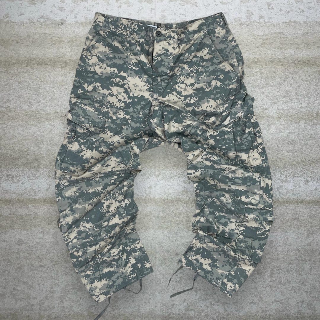 Vintage Military Digital Camo Tactical Pants 32x28 Baggy Wide Leg Fit ...