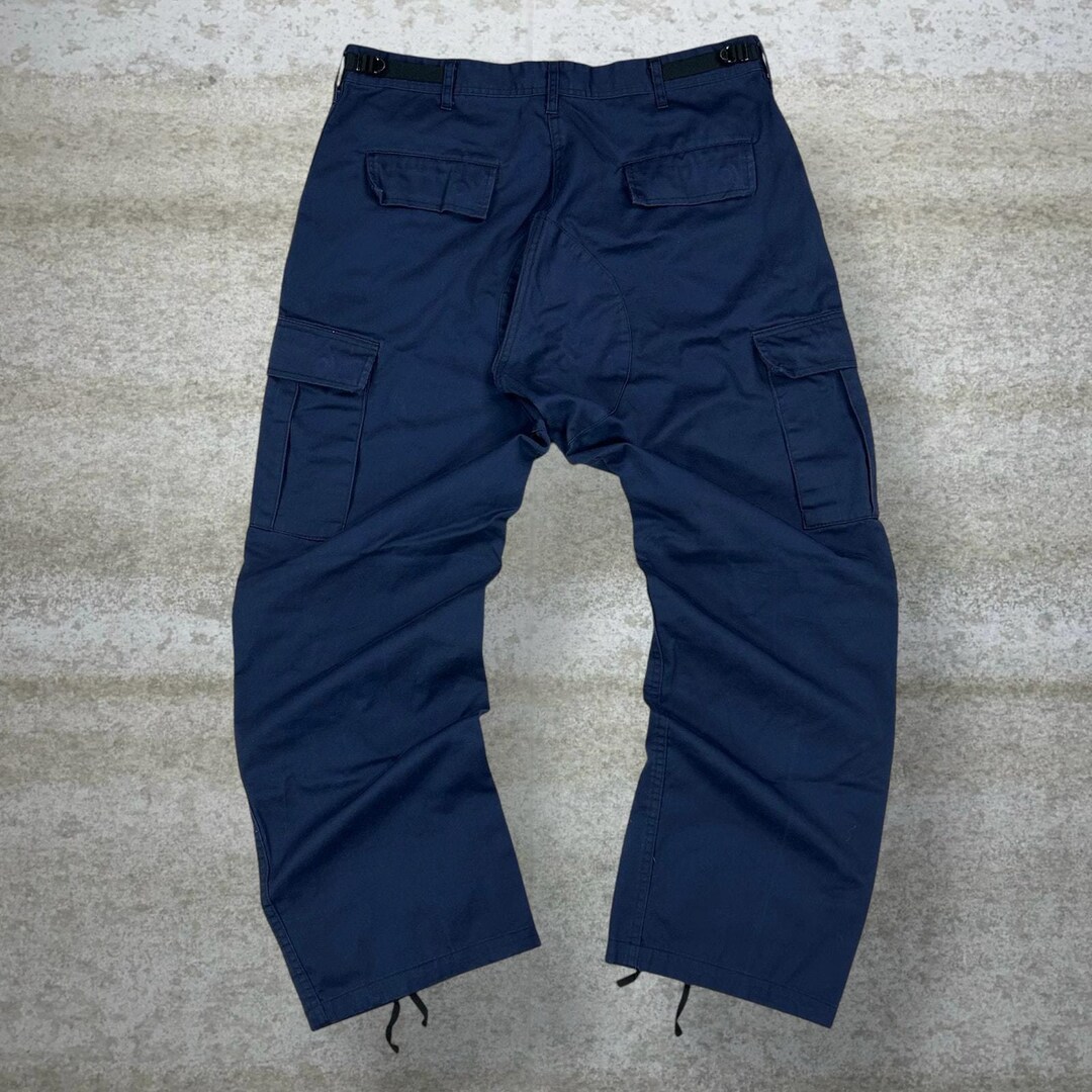 Vintage Military Tactical Pants 36x30 Double Knees Navy Blue Cotton ...