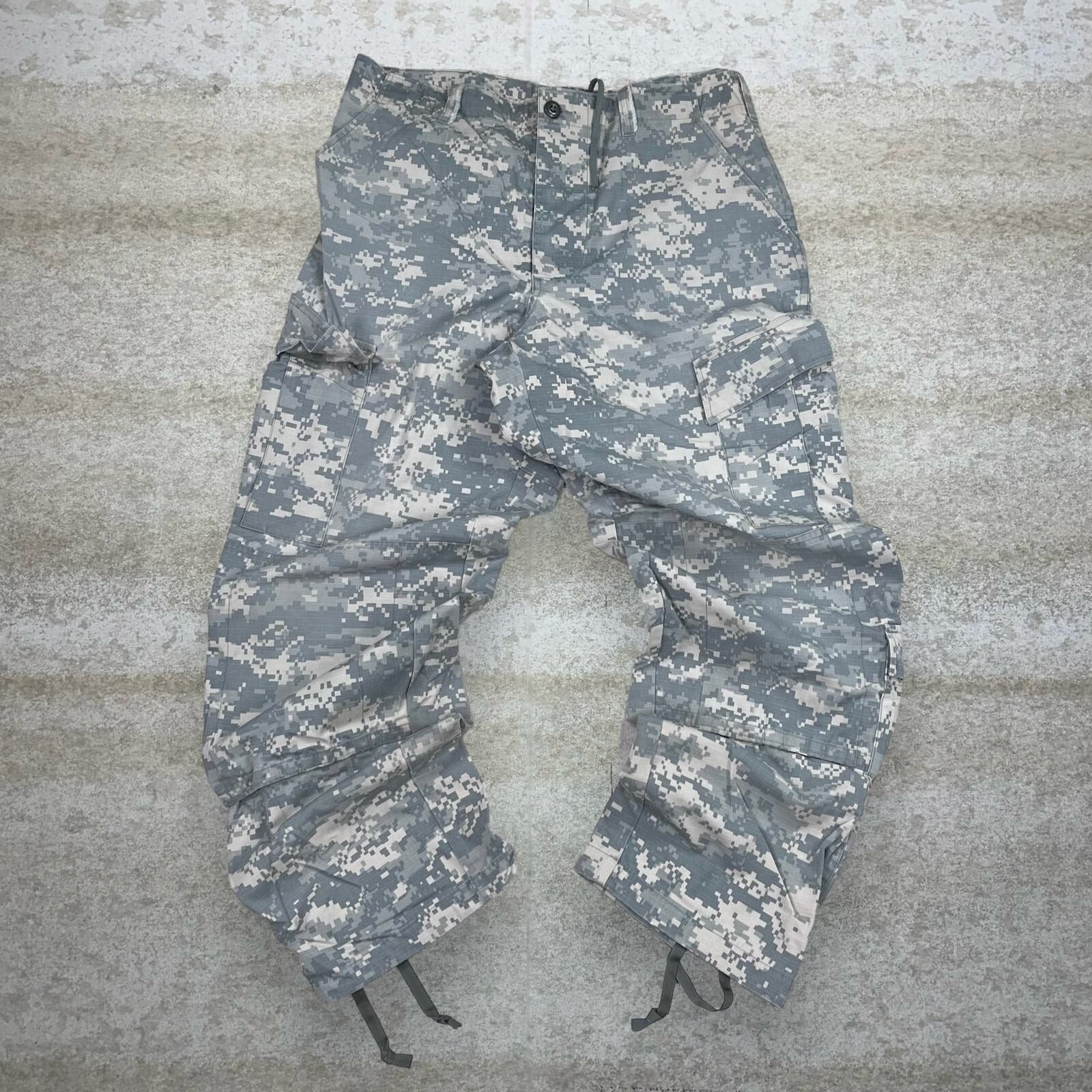 Vintage Military Digital Camo Tactical Pants Baggy Fit Double Knees ...