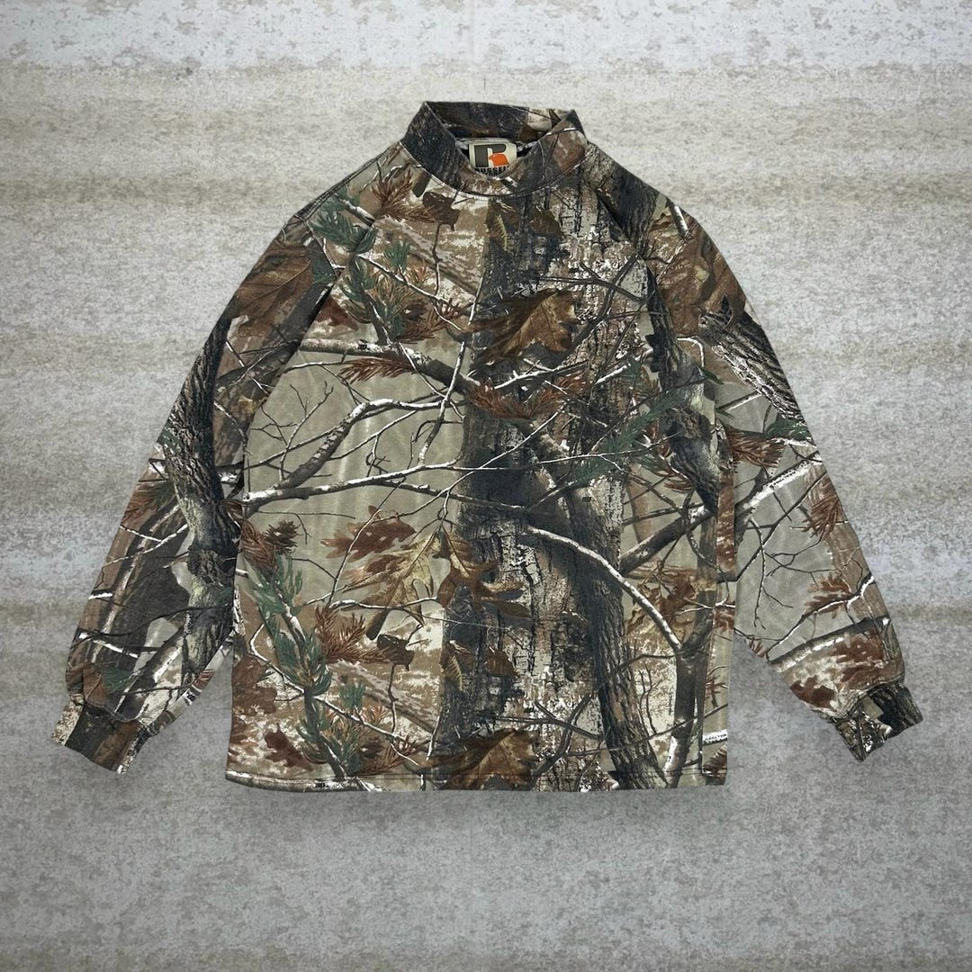 Vintage AP Hunting Camo Shirt Mens L Cotton Long Sleeve Woodland ...