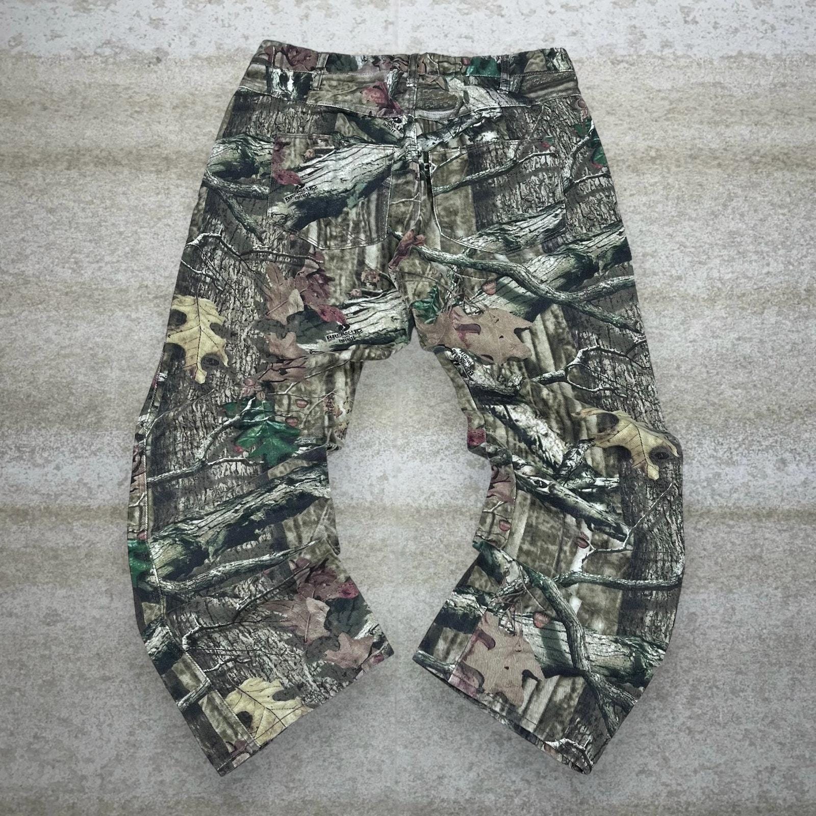Vintage Mossy Oak Hunting Camo Jeans 36x32 Baggy Wide Leg Fit Woodland ...