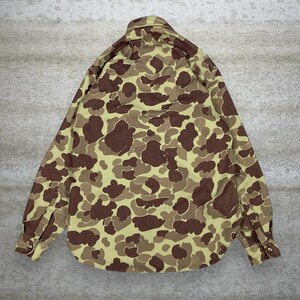 Vintage Duck Hunting Camo Button up Shirt Mens M Cotton Long Sleeve ...