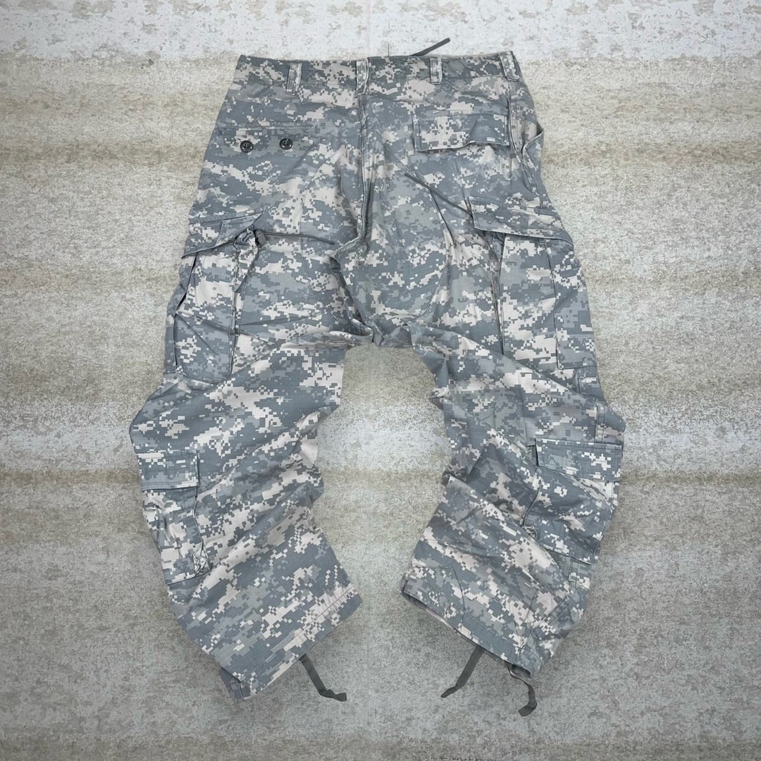 Vintage Military Digital Camo Tactical Pants Baggy Fit Double Knees ...