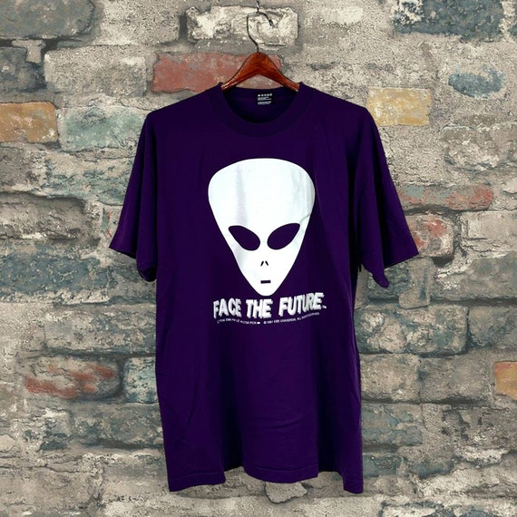 Vintage Face the Future Alien Shirt Made in USA Made … - Gem