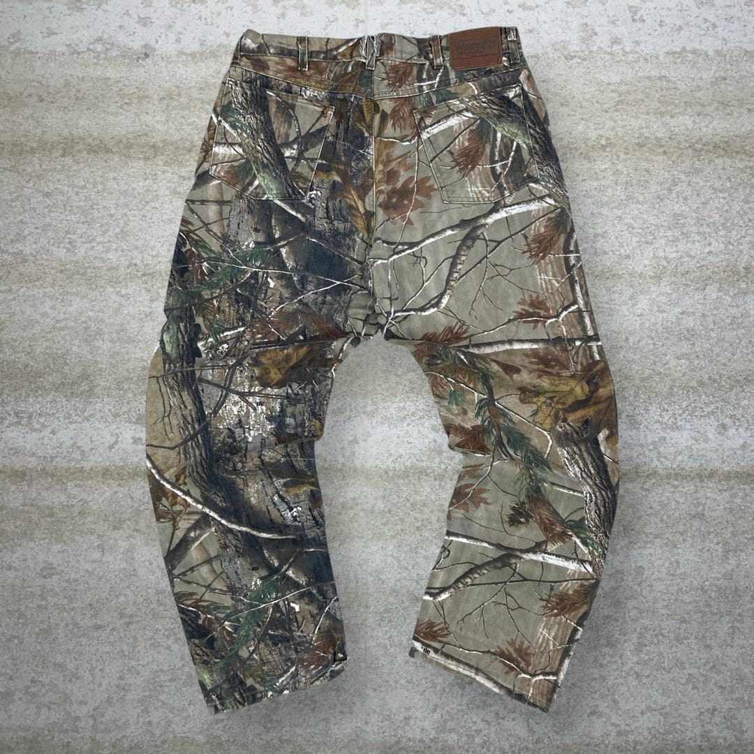 Vintage 90s Wrangler Realtree Jeans 36x30 Baggy Wide Leg Hunting Camo ...