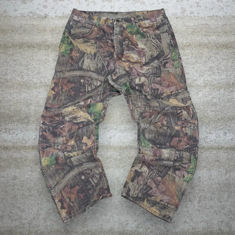 Vintage 90s Wrangler Advantage Hunting Camo Jeans 38x32 Baggy Wide Leg ...