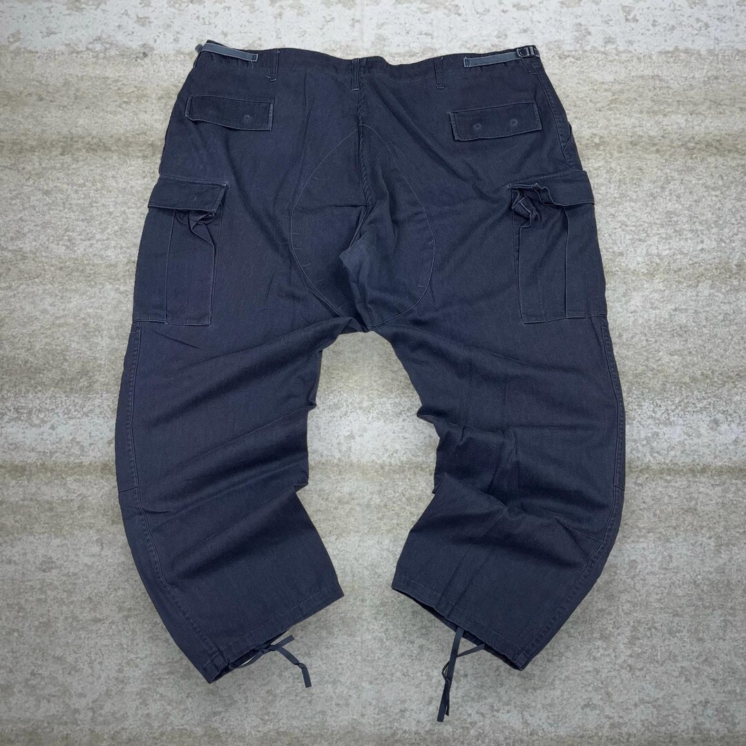 Vintage 90s Military Tactical Pants 48x30 Baggy Wide Leg Fit Jet Black ...