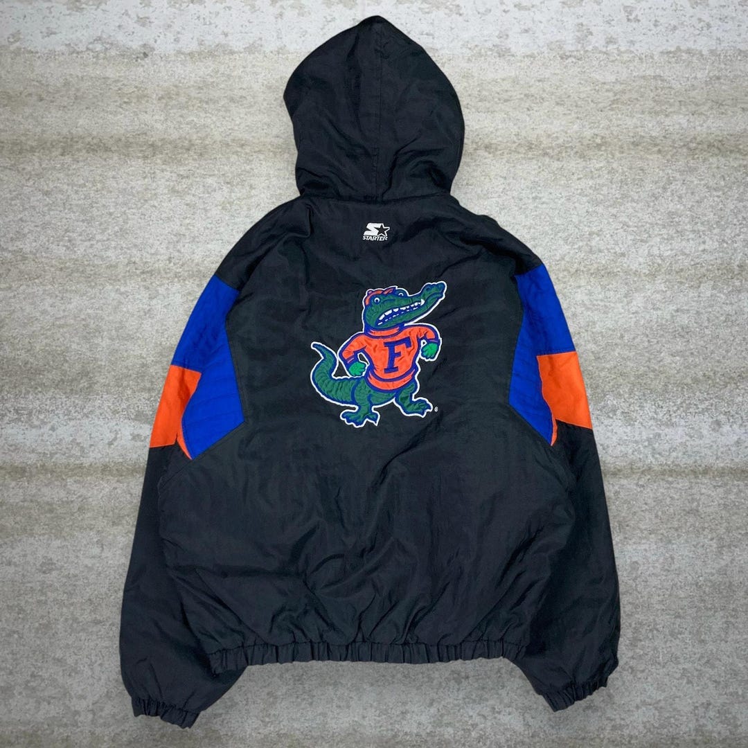 Vintage Florida Gators Puffer Starter Jacket XL Jet Black Nylon ...