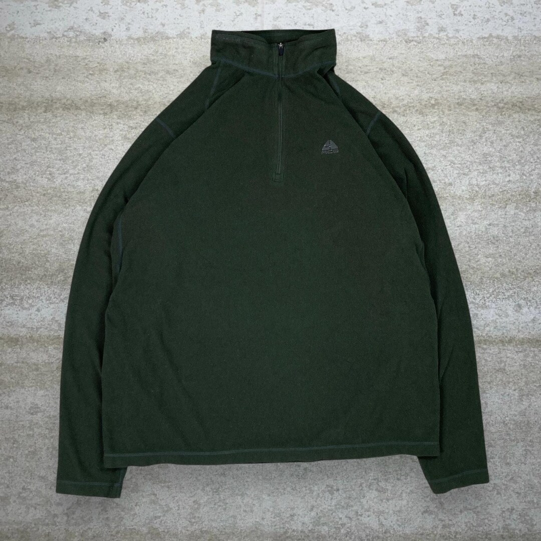 Vintage Nike ACG Thermal Jacket L Forest Green Quarter Zip Y2K - Etsy