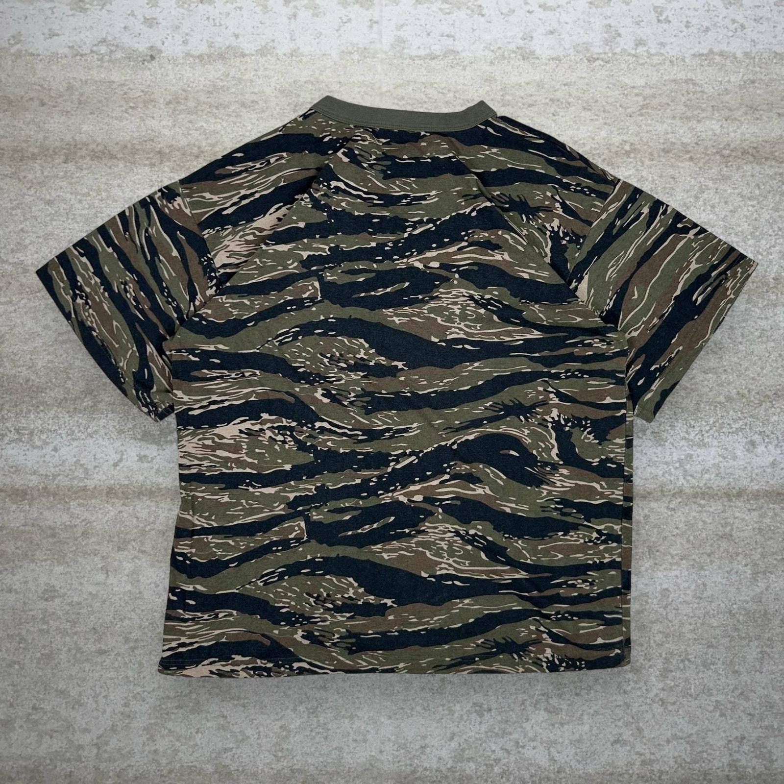 Vintage Military Tiger Stripe Camo Shirt Mens XL Cotton Short Sleeve ...