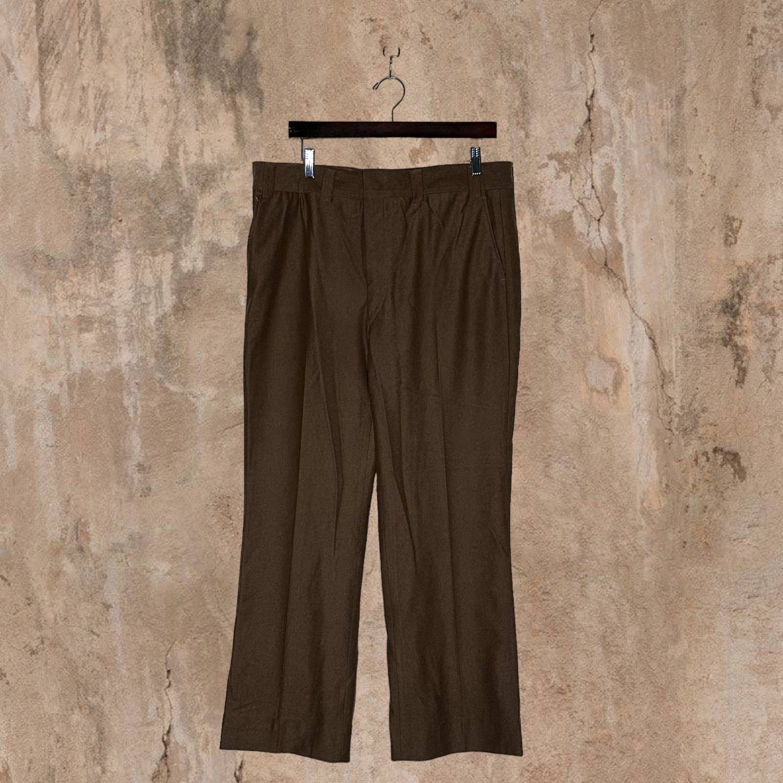 True Vintage Dress Pants Chocolate Brown Baggy Fit Flat Front - Etsy