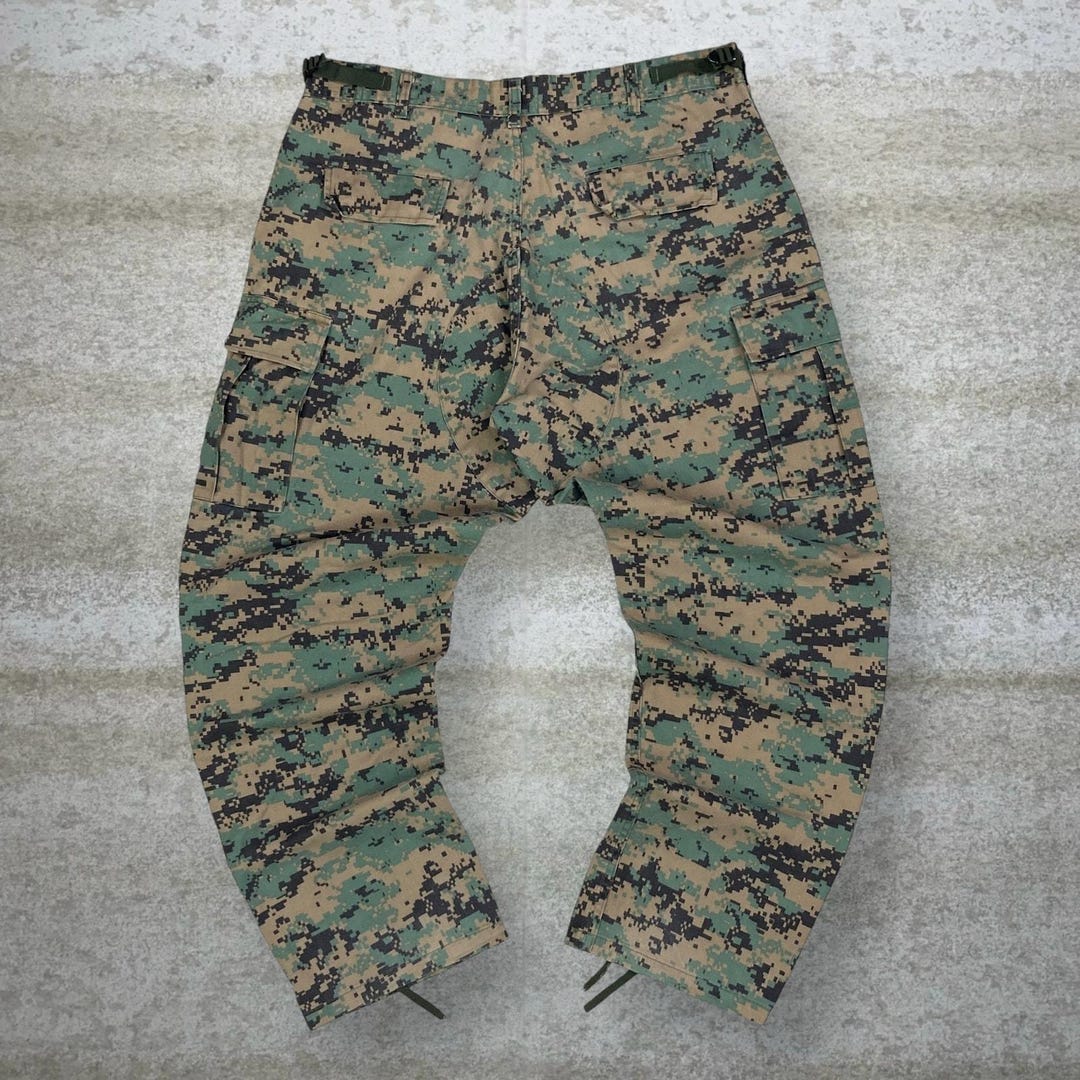 Vintage Military Digital Camo Tactical Pants 36x30 Baggy Wide Leg Fit ...