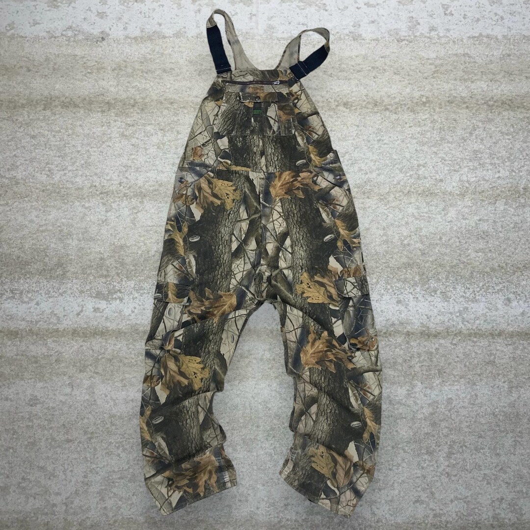 Vintage Realtree Hunting Camo Overalls 40x32 Baggy Wide Leg Fit Liberty ...