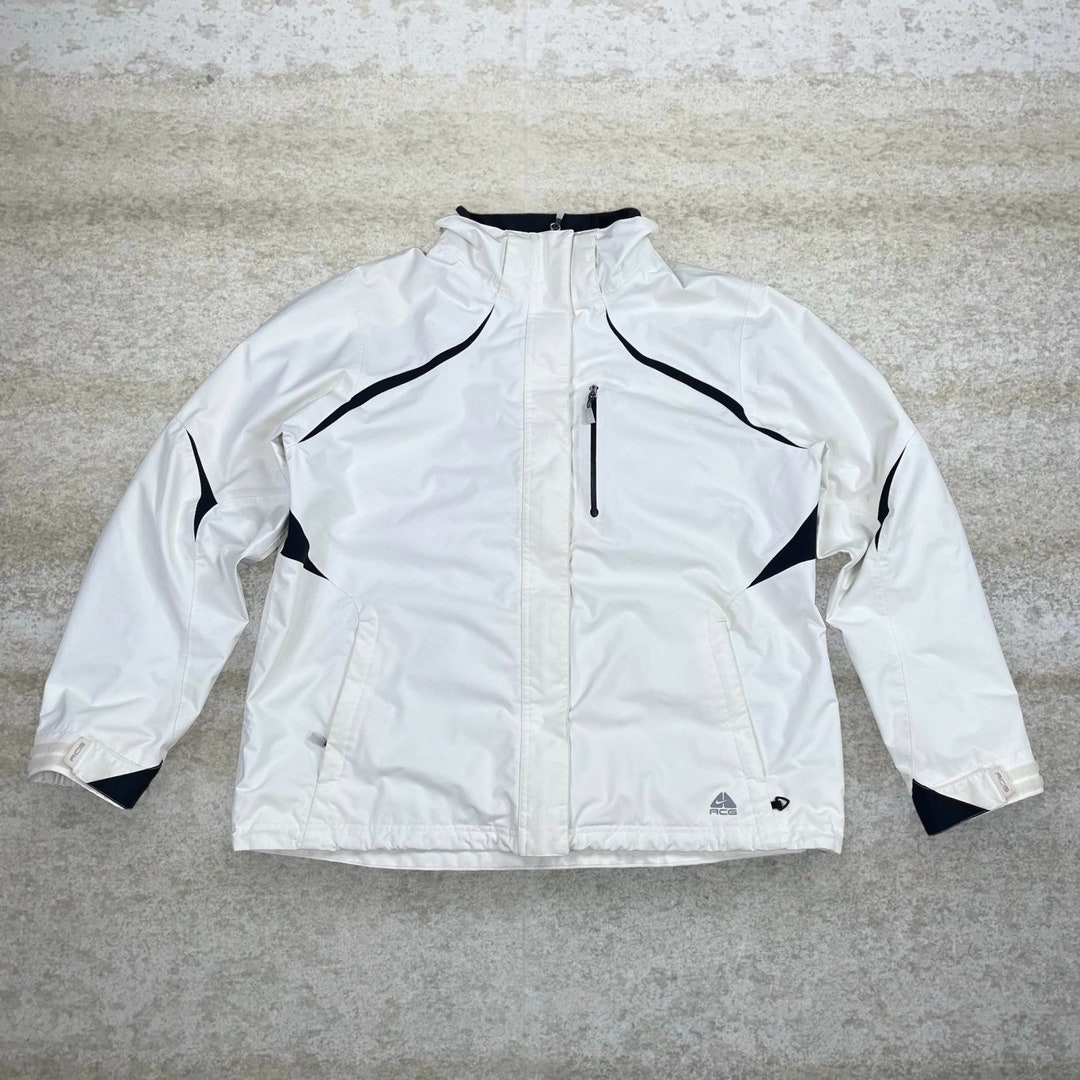 Vintage Nike ACG Layer 3 Ski Jacket Mens XL Snow White Polyester Black ...