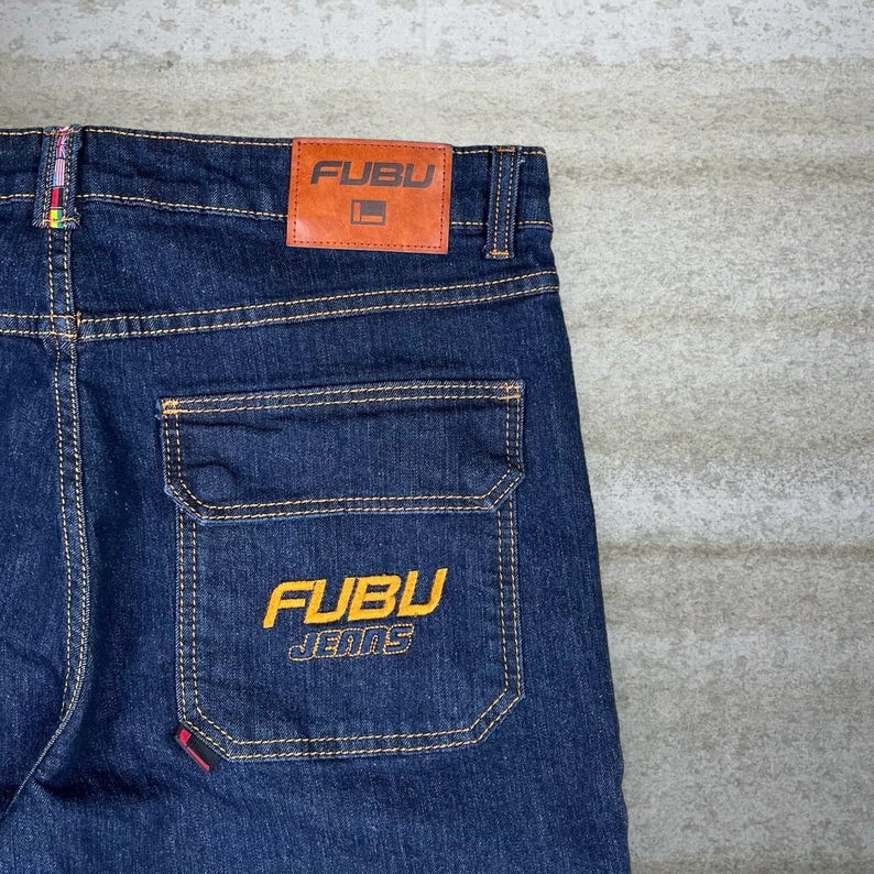 Vintage Skater Jeans 36x32 Fubu Dark Wash Regular Straight Fit Denim ...