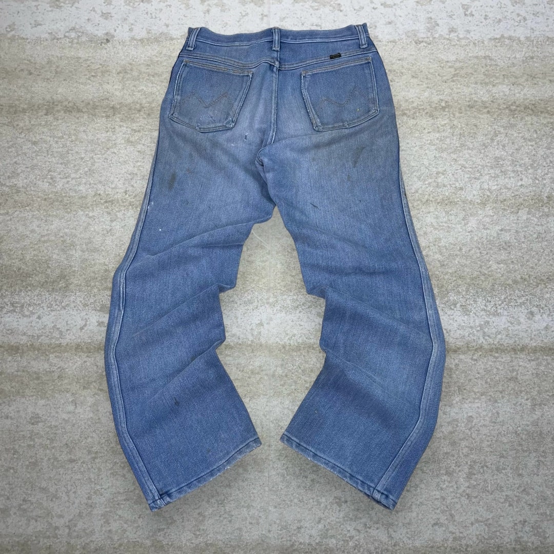 True Vintage Maverick Jeans Straight Fit Medium Wash Work Denim Made in ...