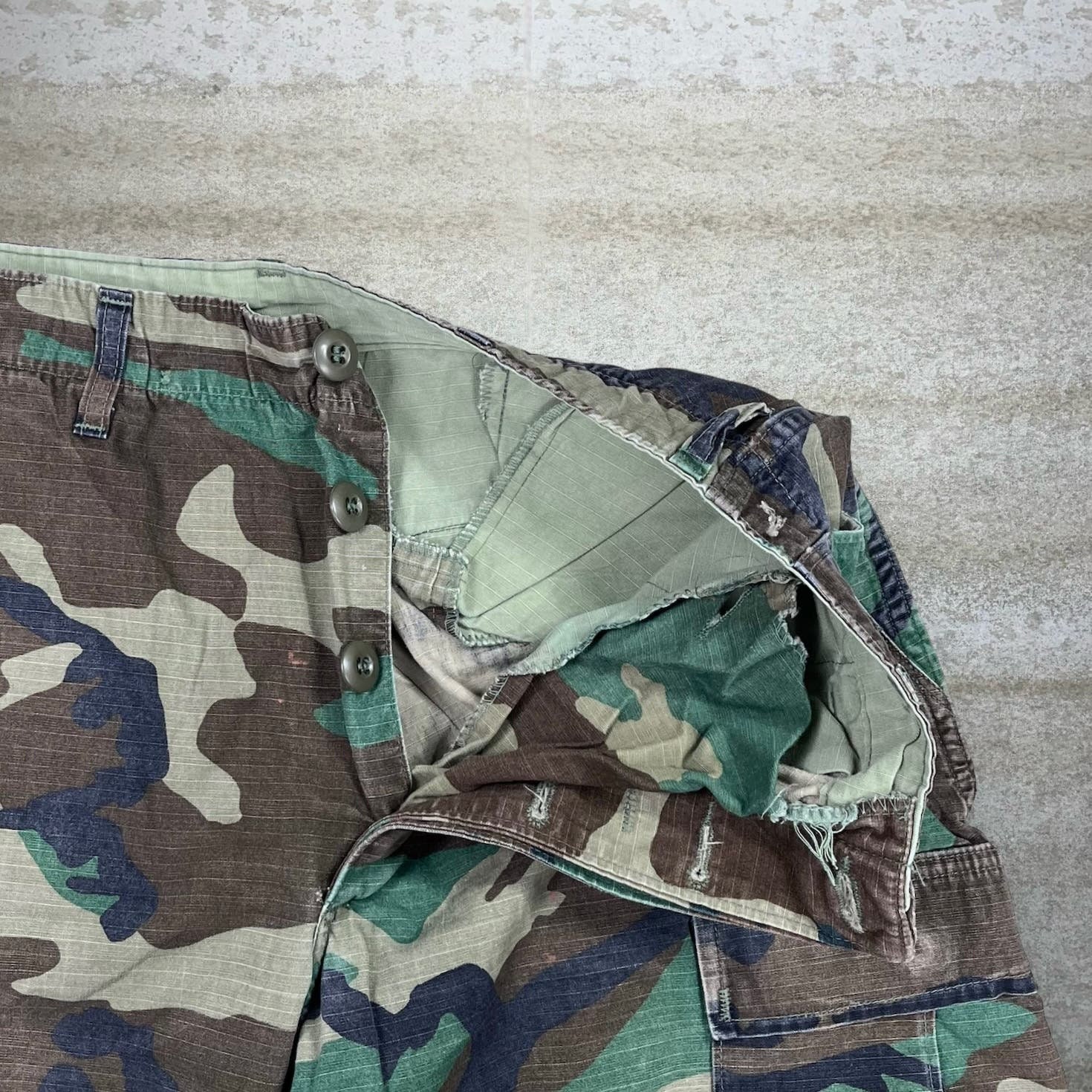 Vintage Military Camo Tactical Pants Baggy Double Knees Cargos Small ...