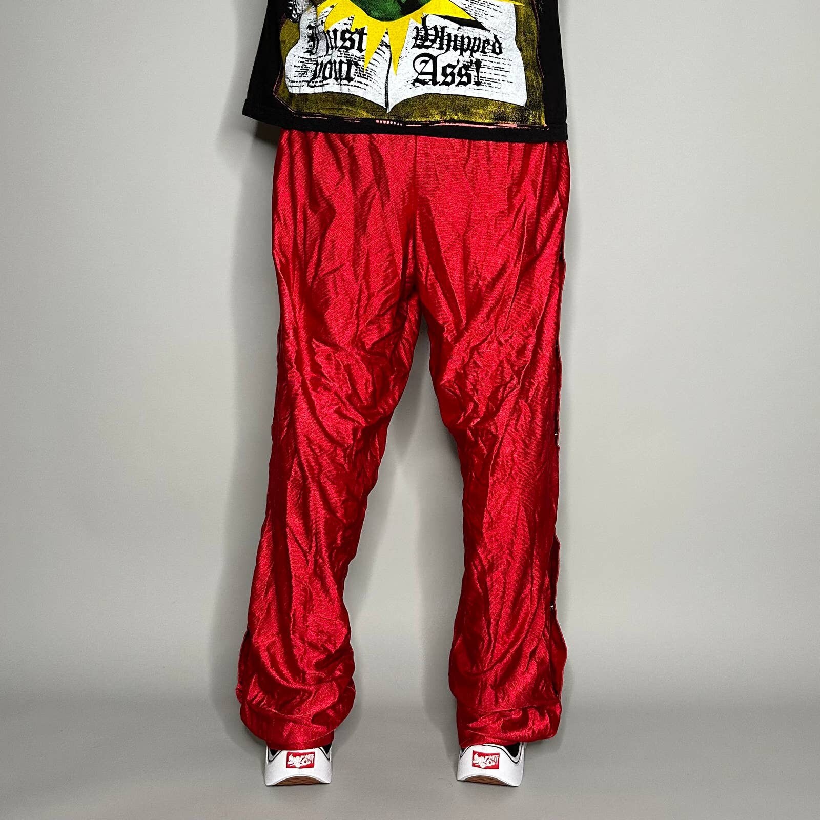 Vintage Nike Breakaway Sweatpants Crimson Red Silky Polyester White ...