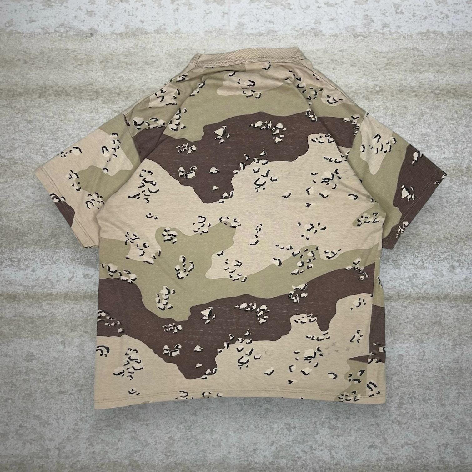 Vintage Military Desert Camo Shirt Mens M Cotton Short Sleeve Made in ...