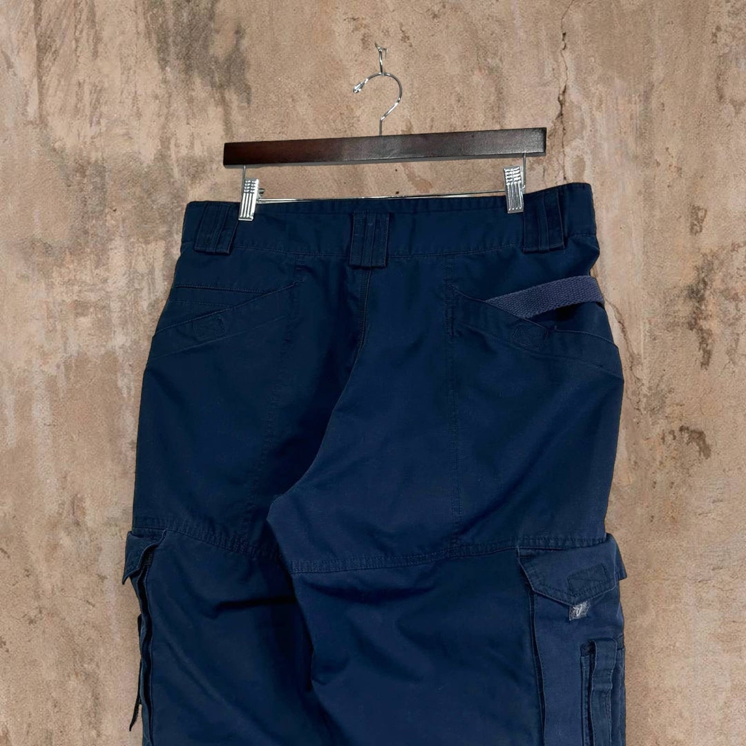 Vintage 5.11 Double Knees Tactical Pants Navy Blue Baggy Fit Cargos 90s ...