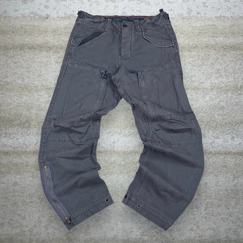 Vintage GAP Tactical Pants 33x32 Iron Grey Baggy Fit Cargos Canvas Double Knees 90s - Etsy