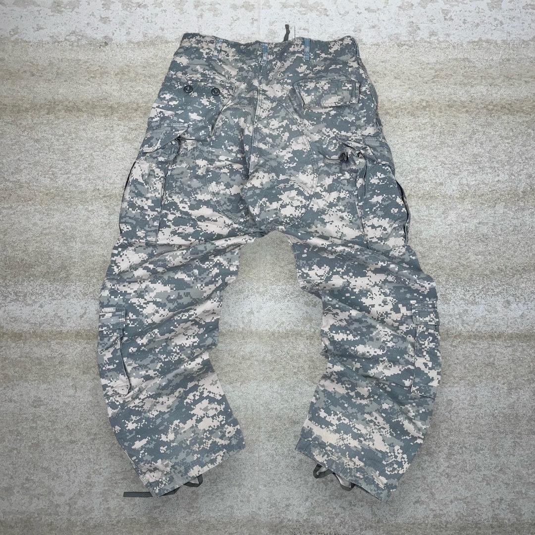 Vintage Military Digital Camo Tactical Pants 32x34 Baggy Fit Double ...