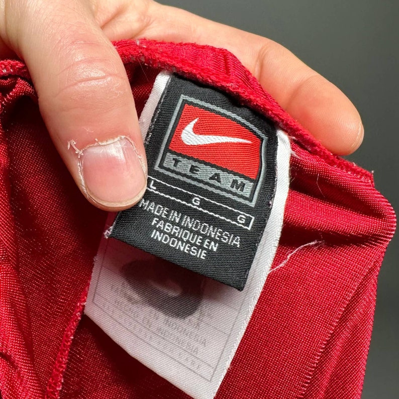 Vintage Nike Breakaway Sweatpants Crimson Red Silky Polyester White ...